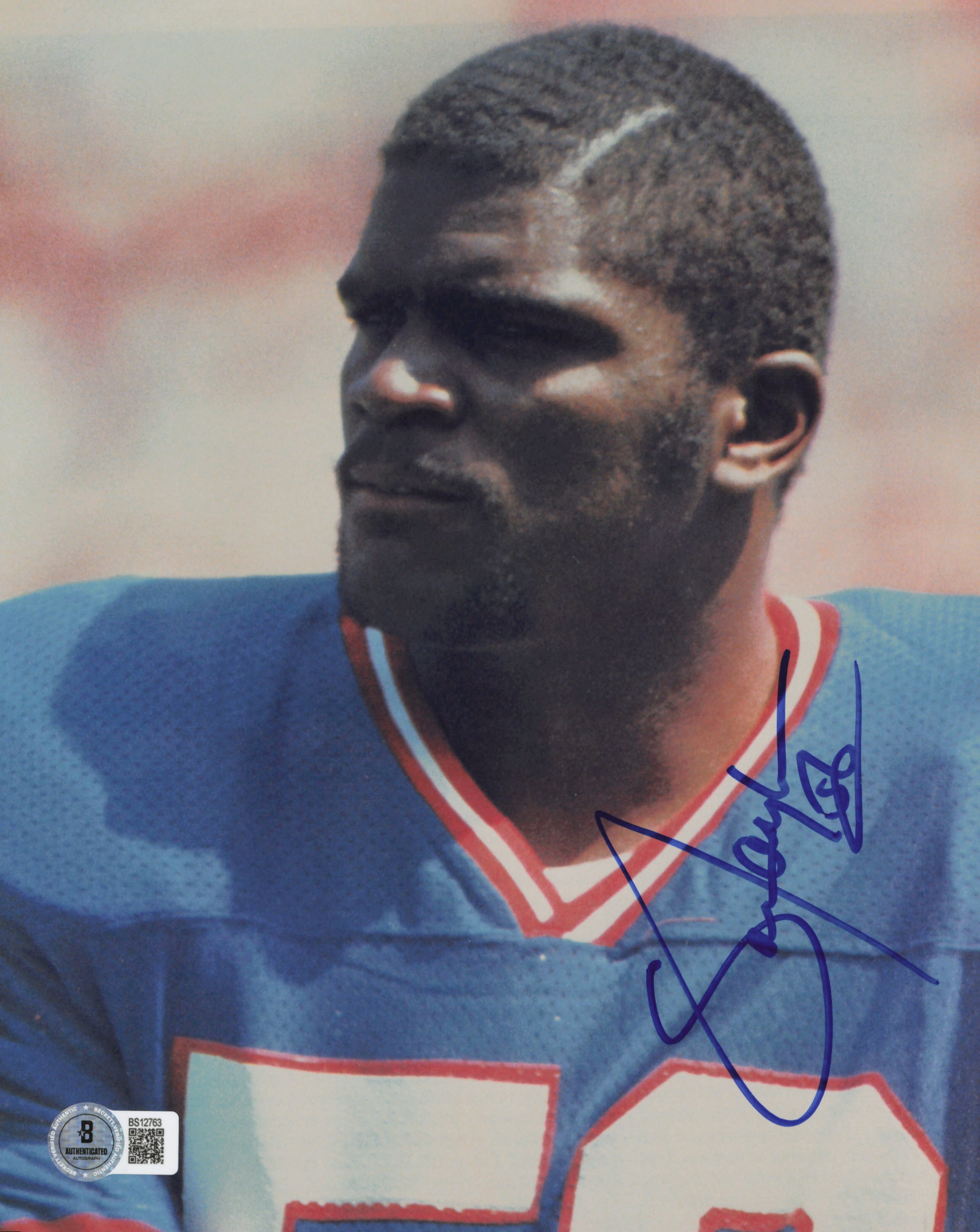 Lawrence Taylor Autographed 8x10 Photo New York Giants Beckett BAS QR # ...