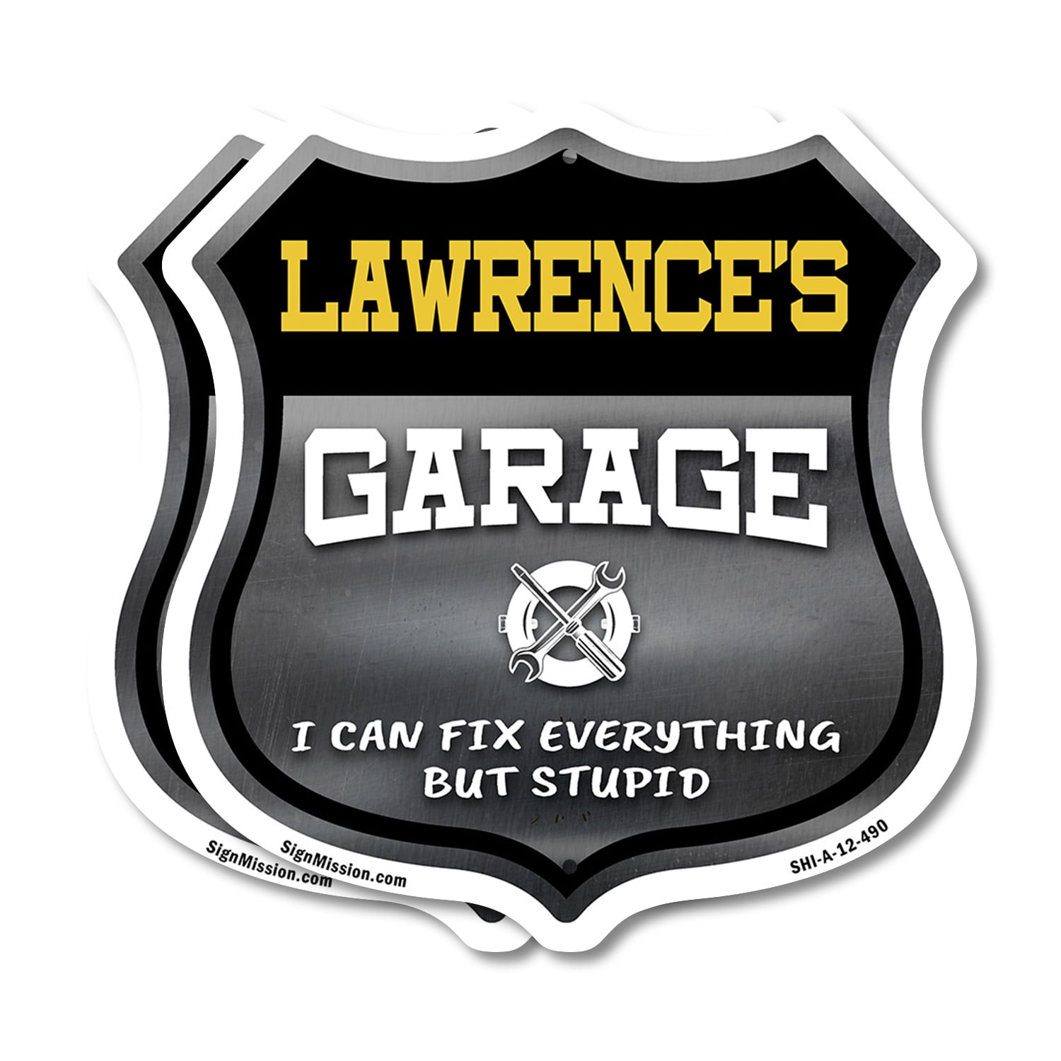 Lawrence's Garage I Can Fix Everything But Stupid (2 Pack) 12 inch X 12 ...