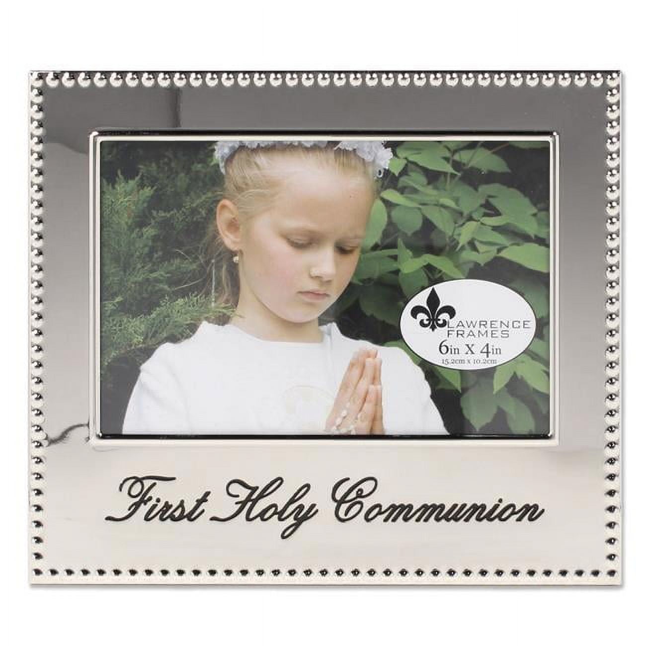LawrenceFrames 4 x 6 in. First Holy Communion Picture Frame, Silver ...