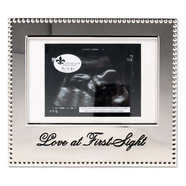 LawrenceFrames 4 x 6 in. Love at First Sight Sonogram Frame, Silver ...