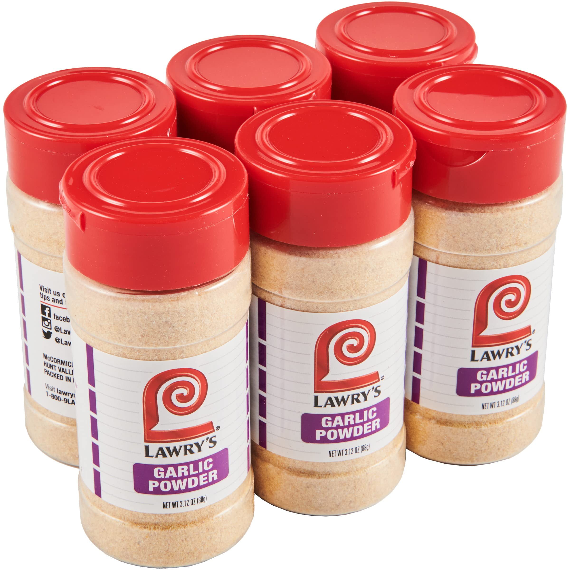 Lawry,S Garlic Powder, 3.12 Oz (Pack Of 6) - Walmart.com
