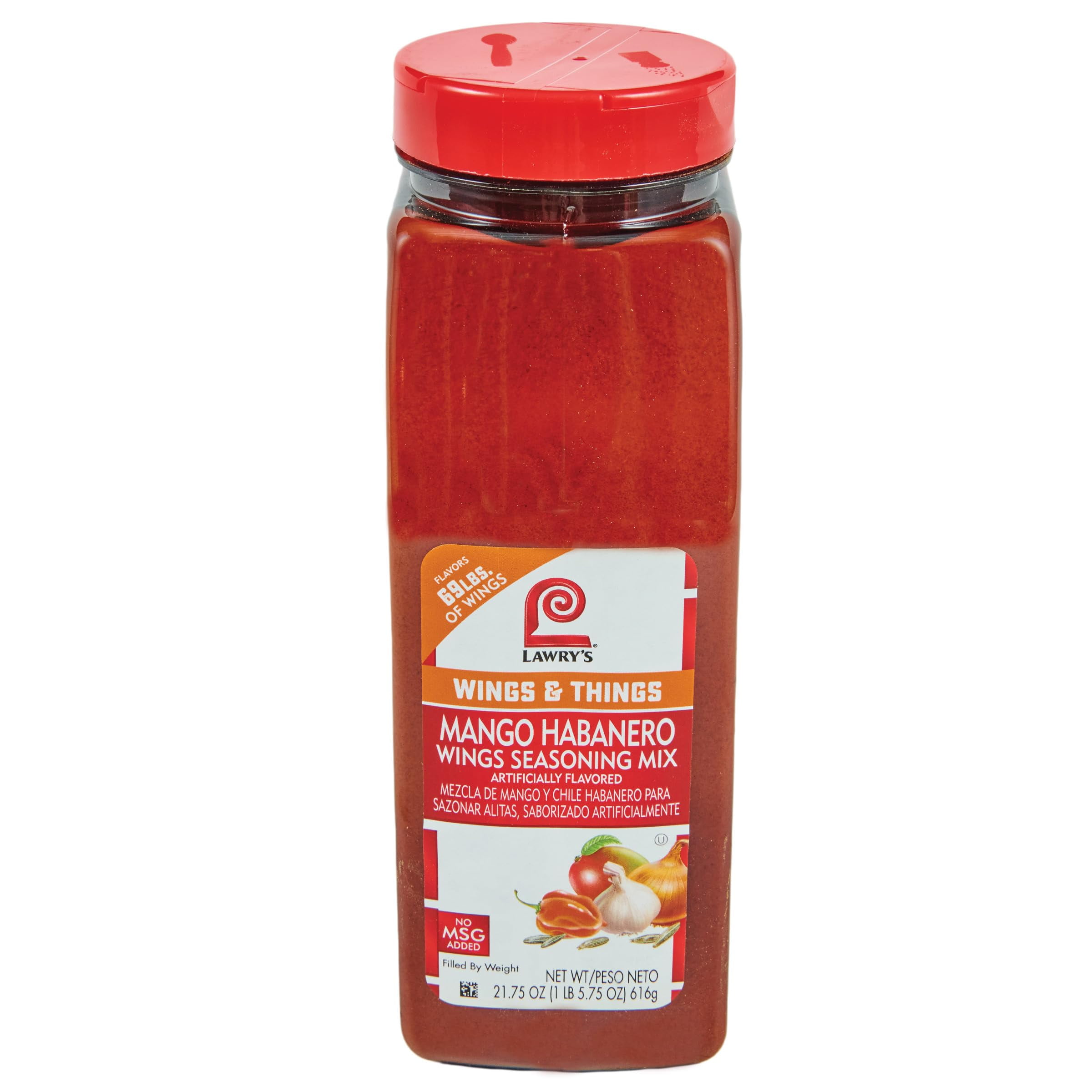 Lawry,S Mango Habanero Wings Seasoning Mix, 21.75 Oz - One 21.75 Ounces Of Mango Habanero Dry ...