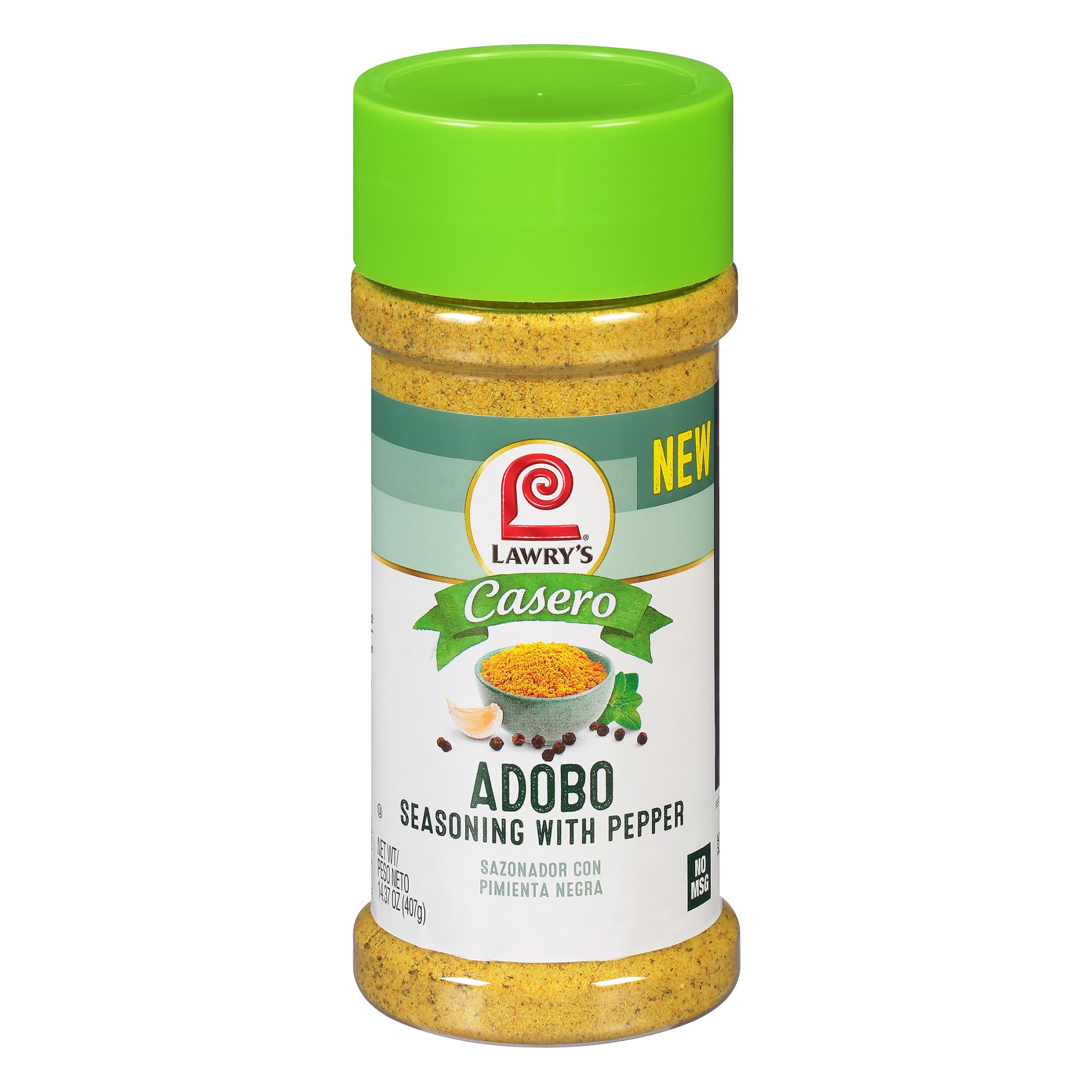 Lawry's Casero Kosher Adobo Seasoning with Pepper, 14.37 oz Bottle ...