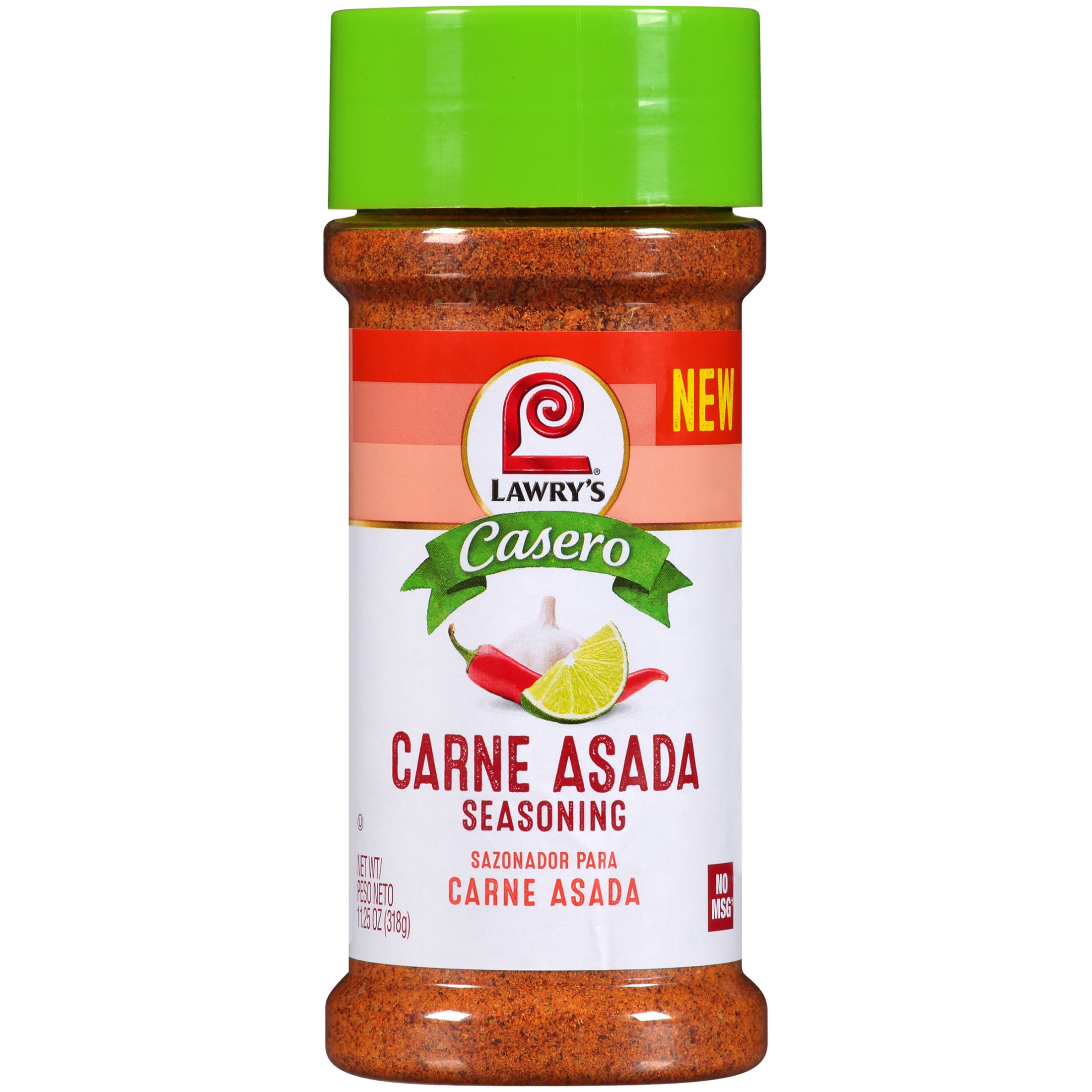 Lawry's Casero Authentic Mexican Carne Asada Seasoning, MSG Free, 11.25 ...
