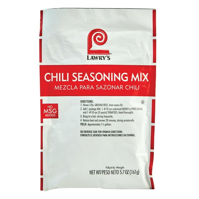 Lawry's Chili Seasoning Mix, 5.7 oz - One 5.7 Ounce Packet of Chili ...