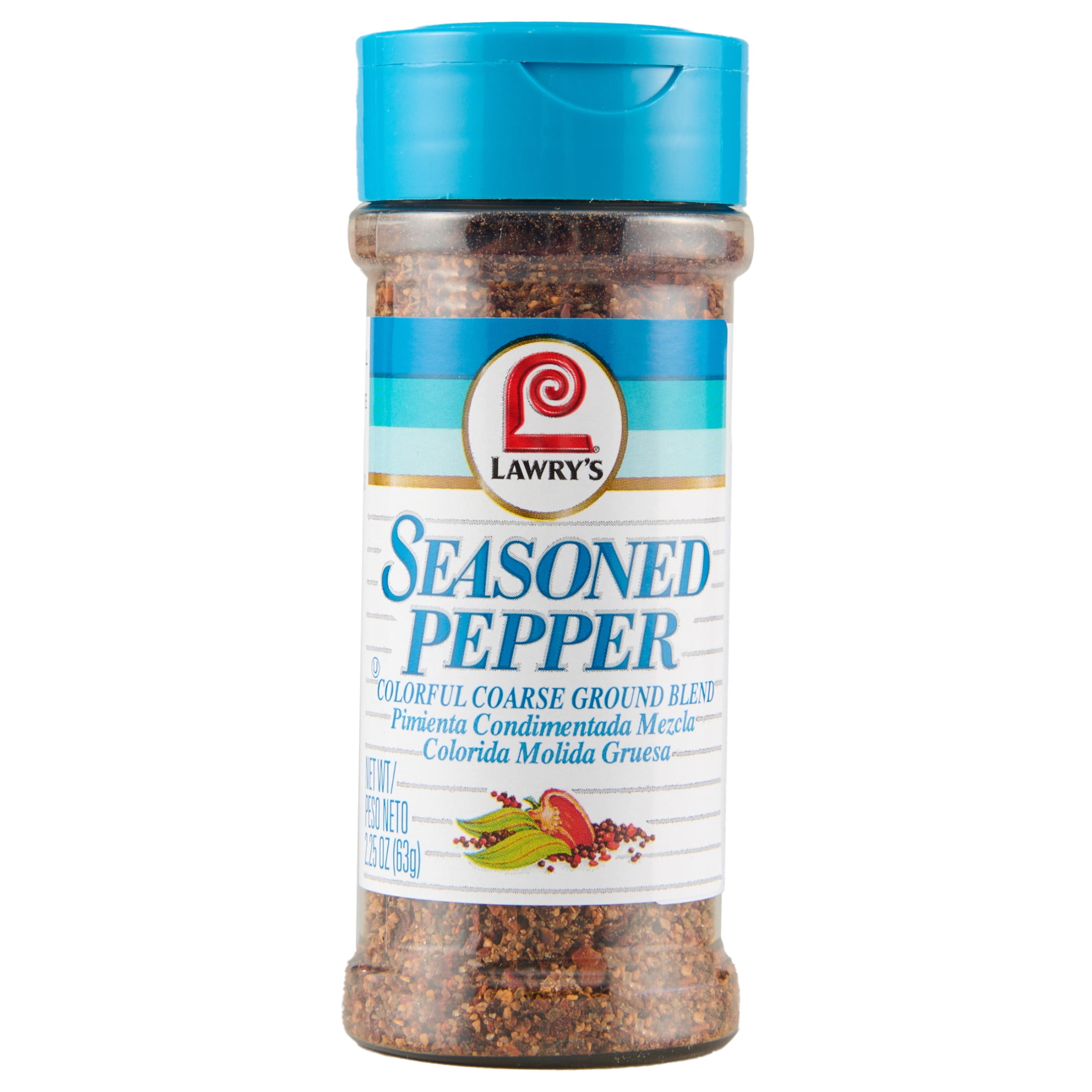 Lawry's Kosher Colorful Coarse Ground Blend Seasoned Pepper, 2.25 oz ...