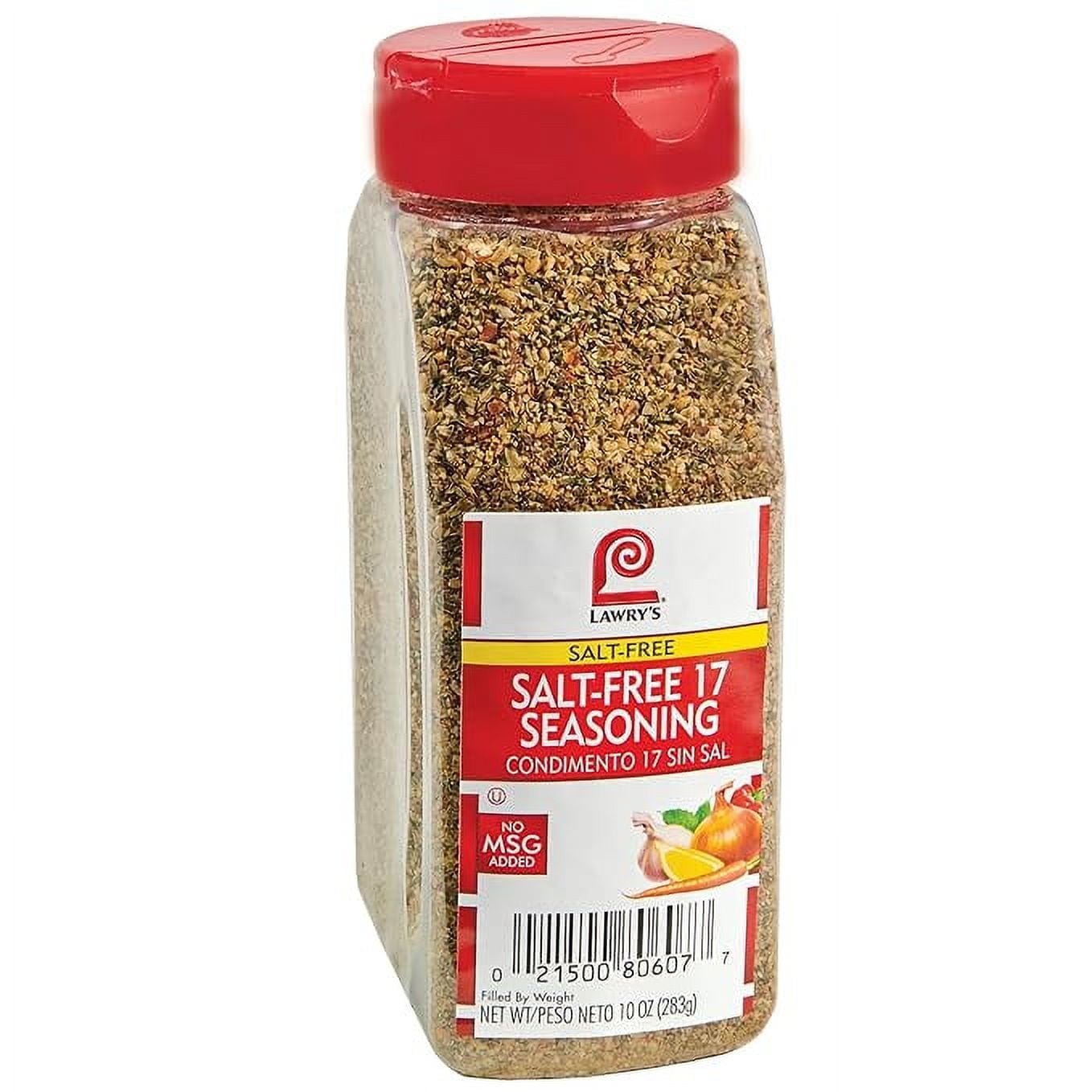 Lawry's Salt Free 17 MFF30 Seasoning, 10 oz - One 10 Ounce Container of 17 Seasoning Spice Blend ...