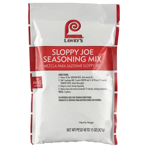 Lawry's Sloppy Joe Seasoning Mix, 15 KKS1 oz - One 15 Ounce Package of ...