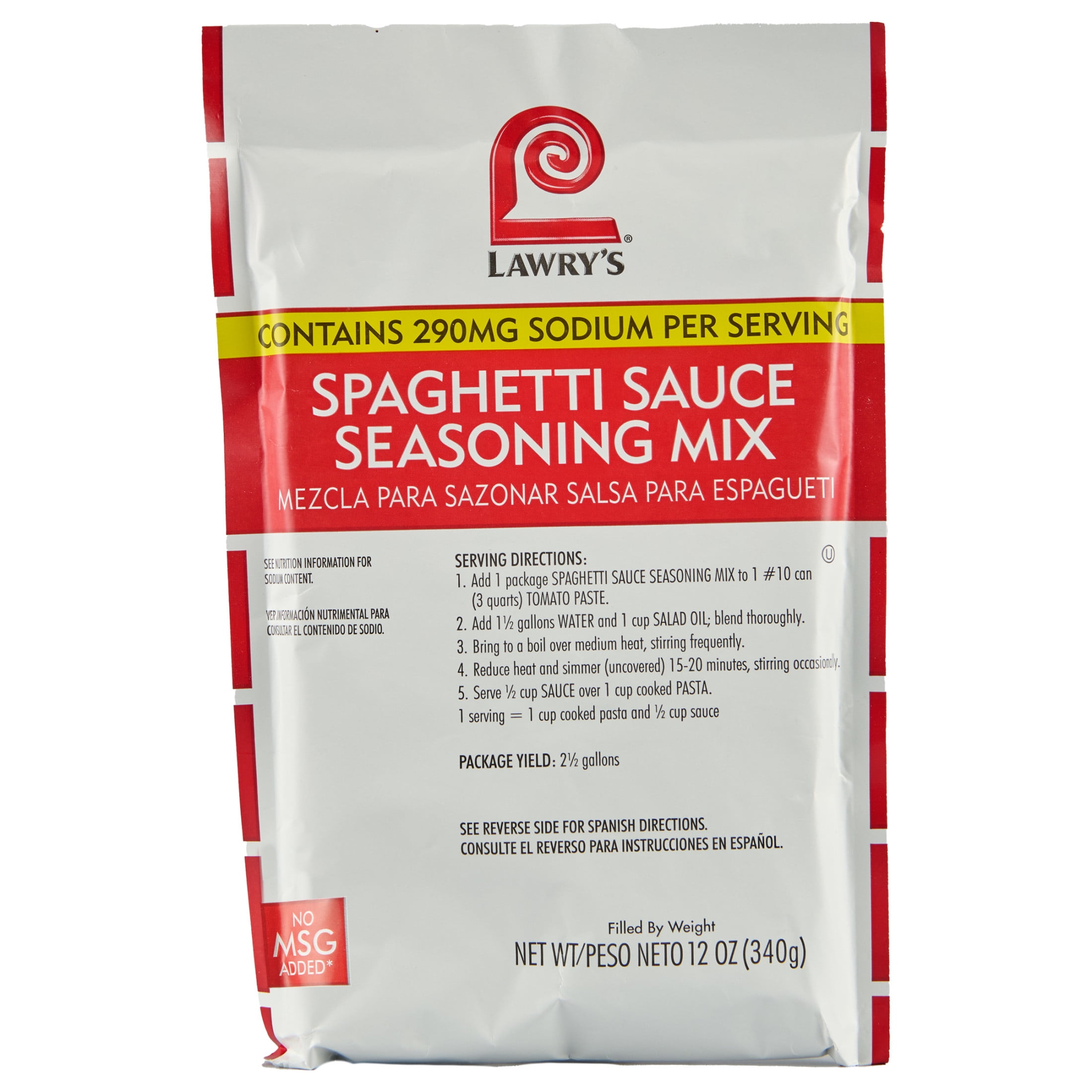 Lawry's Kosher Spaghetti Sauce Seasoning Mix, 12 oz Envelope - Walmart.com