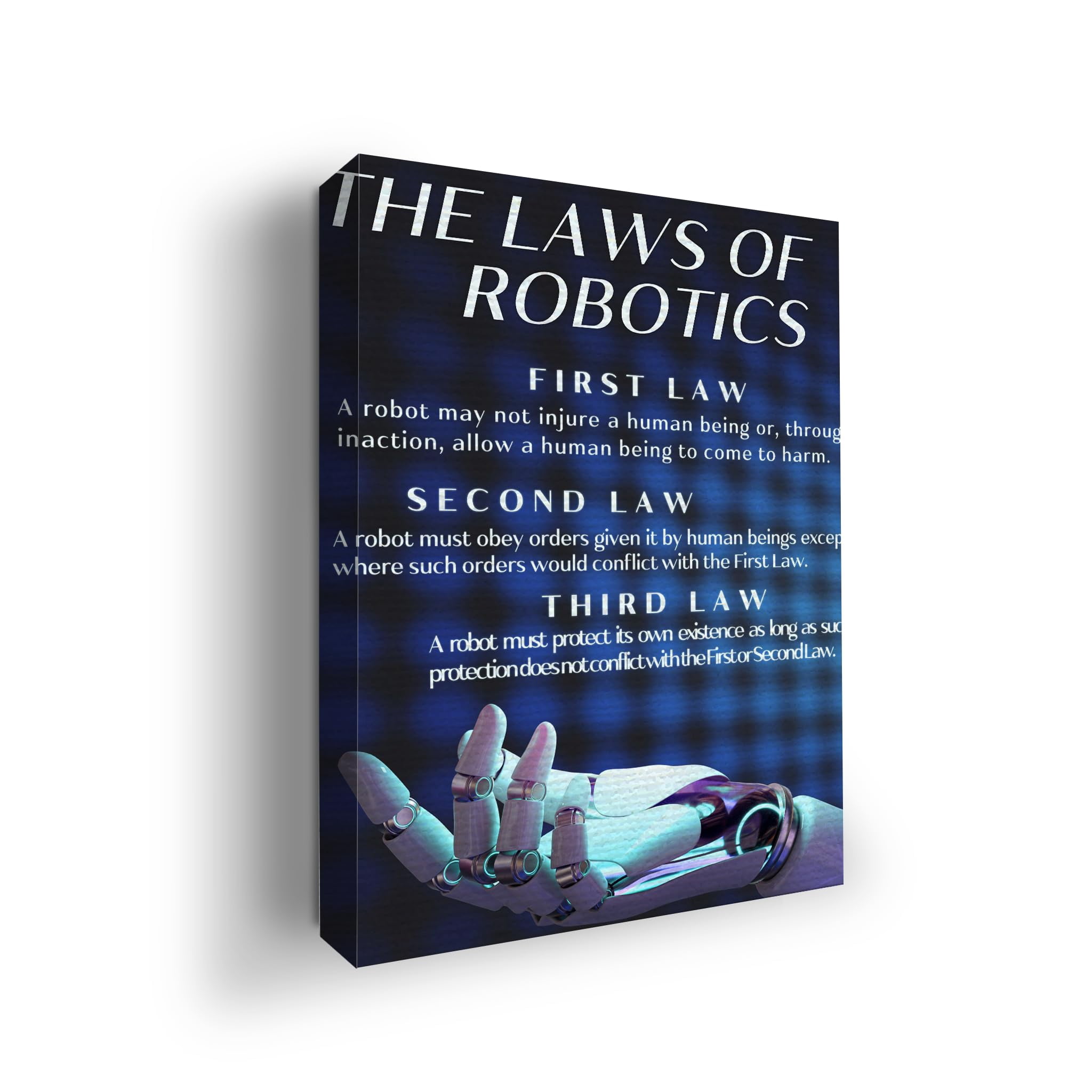 Laws of Robotics Canvas Wall Art by Mavis Print- 12x16 inches Science ...