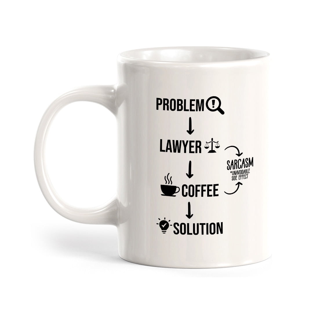 Lawyer Coffee Problem Solution 11oz Plastic Coffee Mug | For Attorneys ...