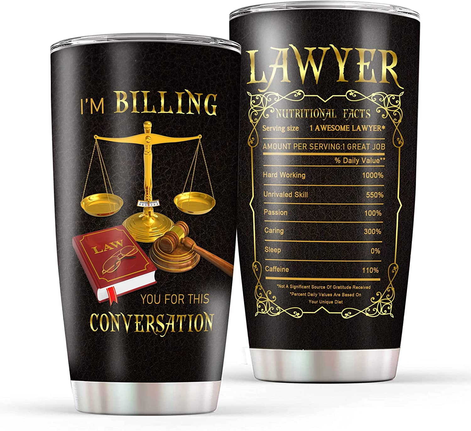 Lawyer Gifts For Men Women Coffee Tumbler 20oz Attorney Insulated Cup ...