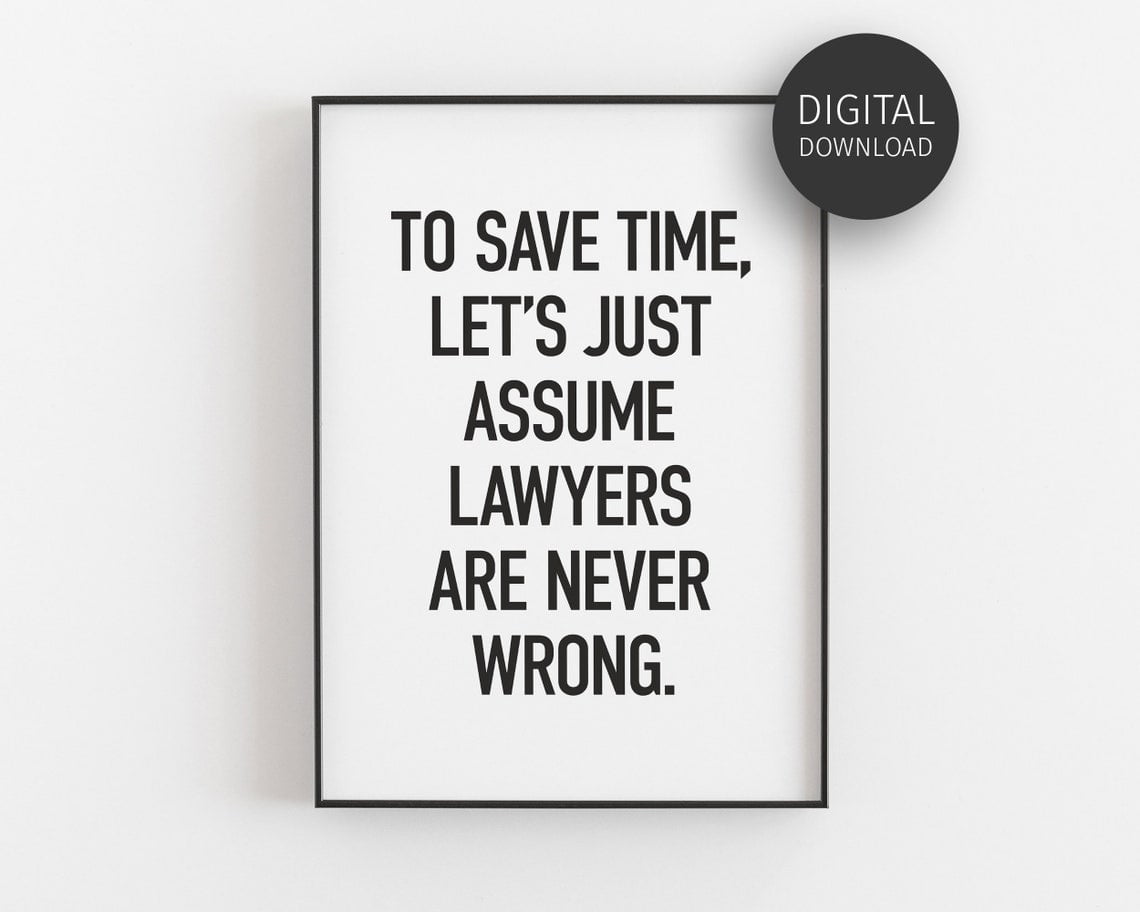 Lawyer Office Poster, Law Office Decor, Wall Art For Attorney Desk ...