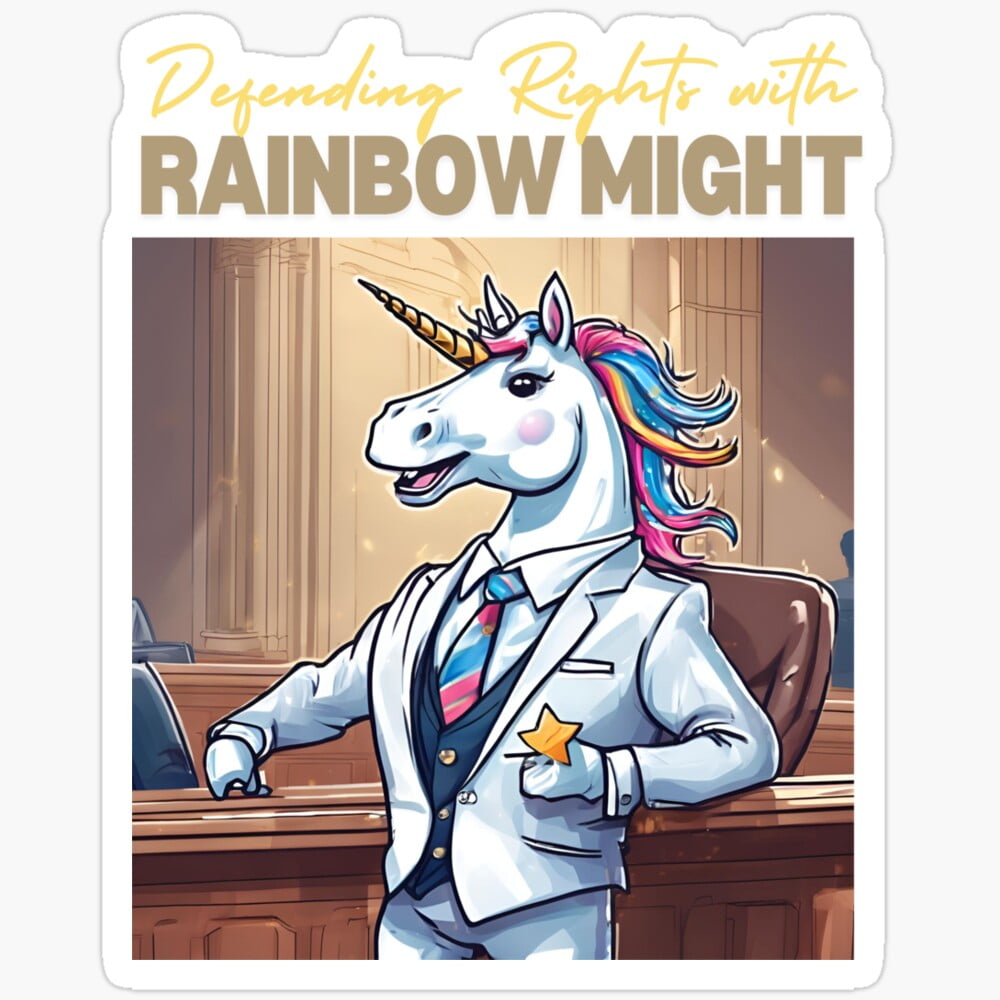 Lawyercorn Unicorn Lawyer Sticker Phone Decal Water Bottle Stickers Car ...