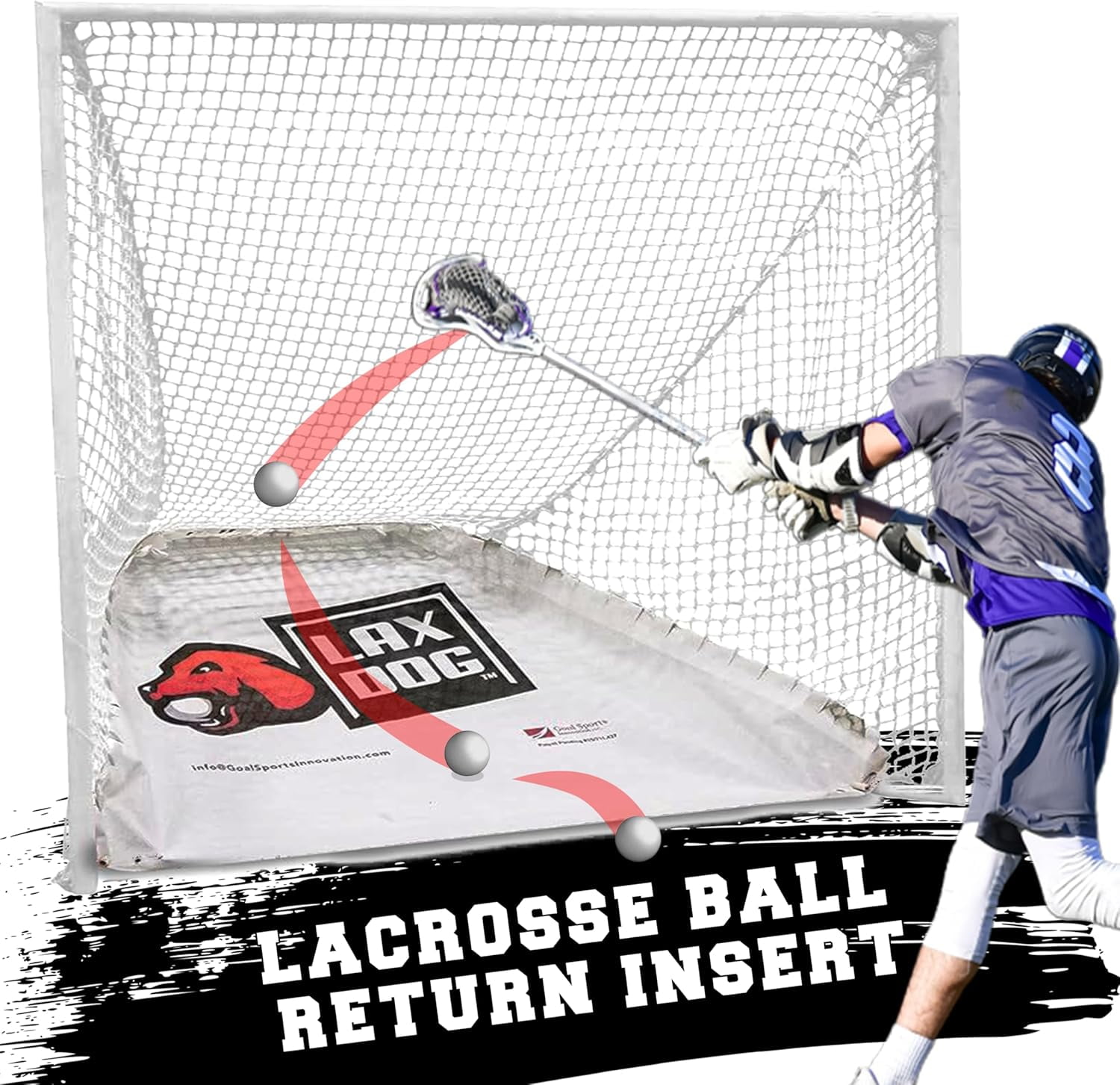 Lax Dog Lacrosse Goal Ball Return/Retriever Insert for Lacrosse Goals ...