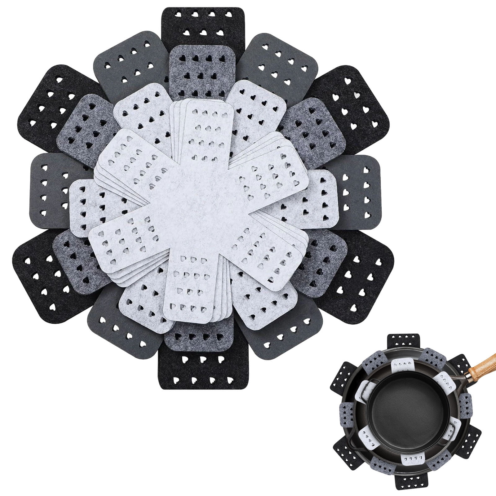 Laxazopa Pot and Pan Protectors 12 PCS, Pan Protectors for Stacking ...