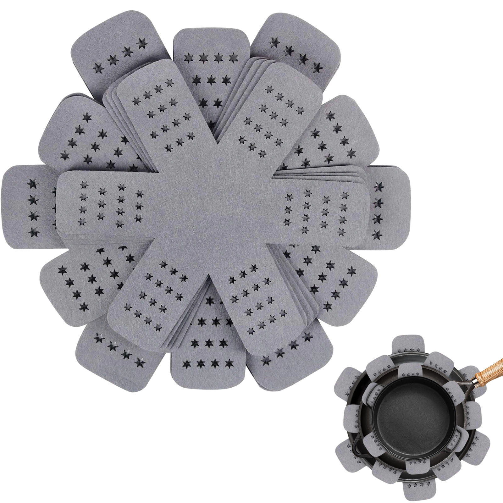 Laxazopa Pot and Pan Protectors 12 PCS, Pan Protectors for Stacking ...