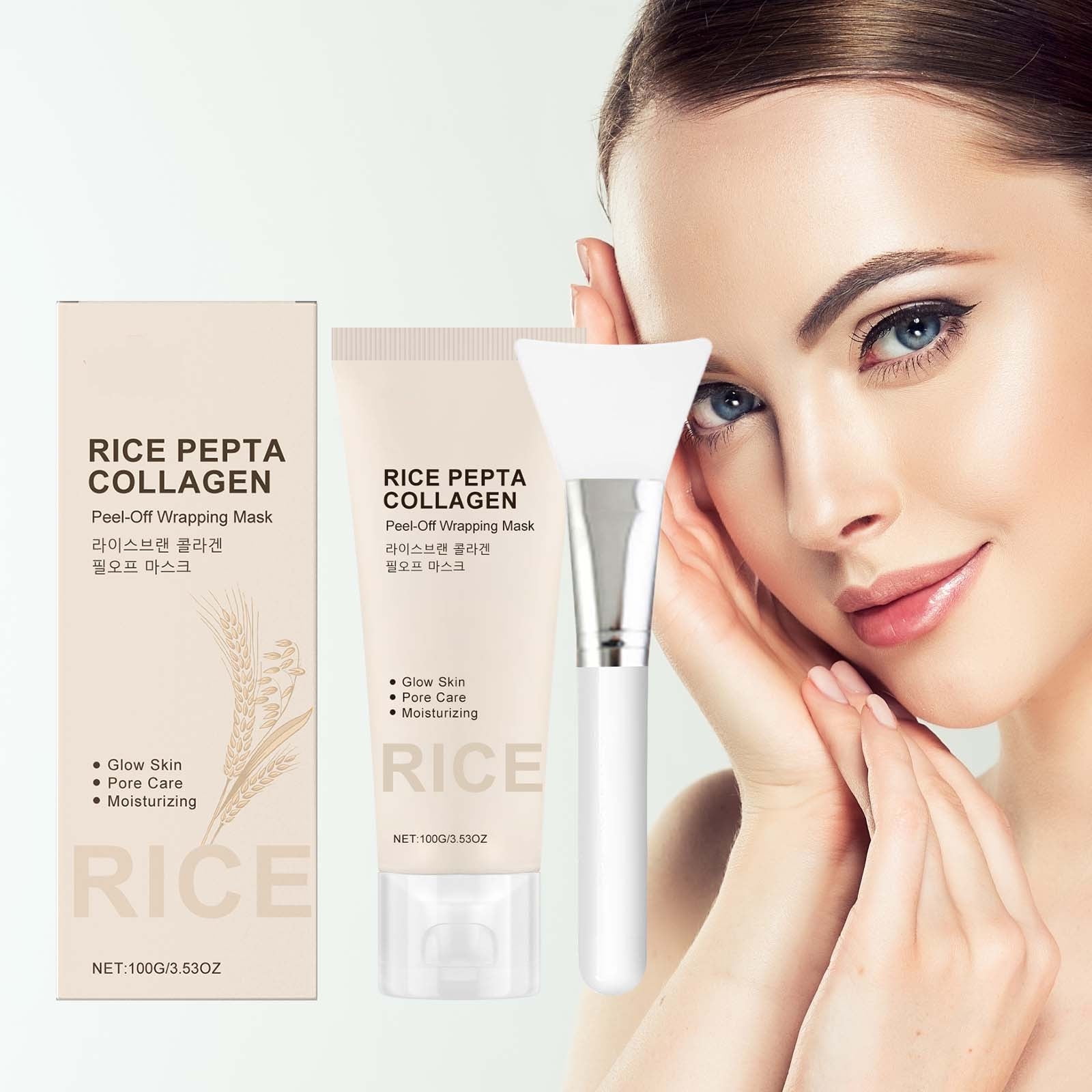 Laxazopa Rice Pepta Collagen Peel-Off Wrapping Mask 3.53oz/1000g - Skin ...
