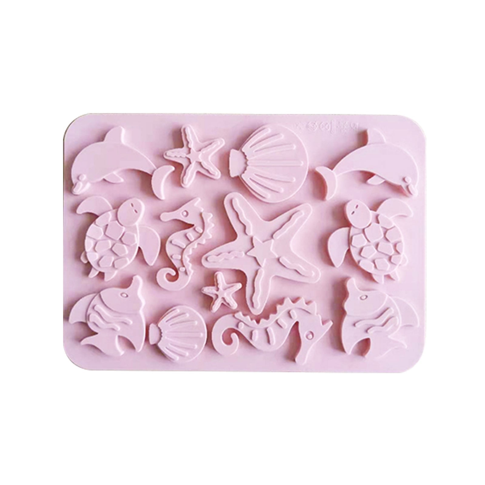 Laxiabr Marine Theme Silicone Fondant Ocean Seashell Coral Sea Turtle ...