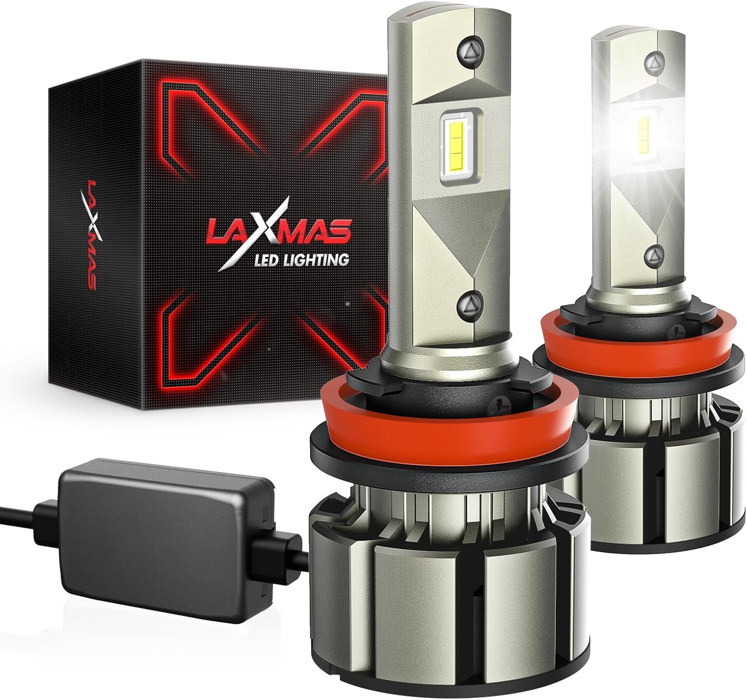 Laxmas H11/H9/H8 Light Bulbs, Low Beam Halogen Replacement Conversion ...