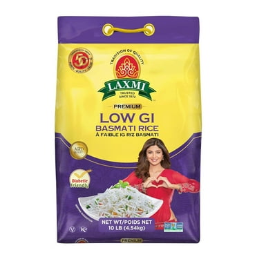 Laxmi Premium Quality Extra Long Grain Basmati Rice 10lb with ...