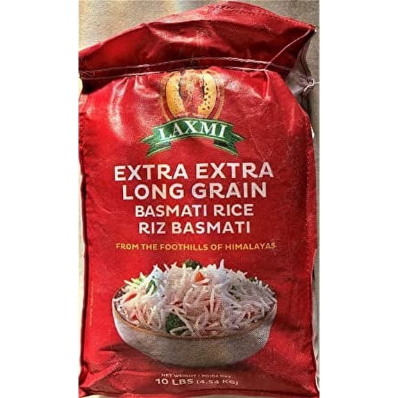 Laxmi, Extra Long Grain Basmati Rice, 10LB Pack - Walmart.com