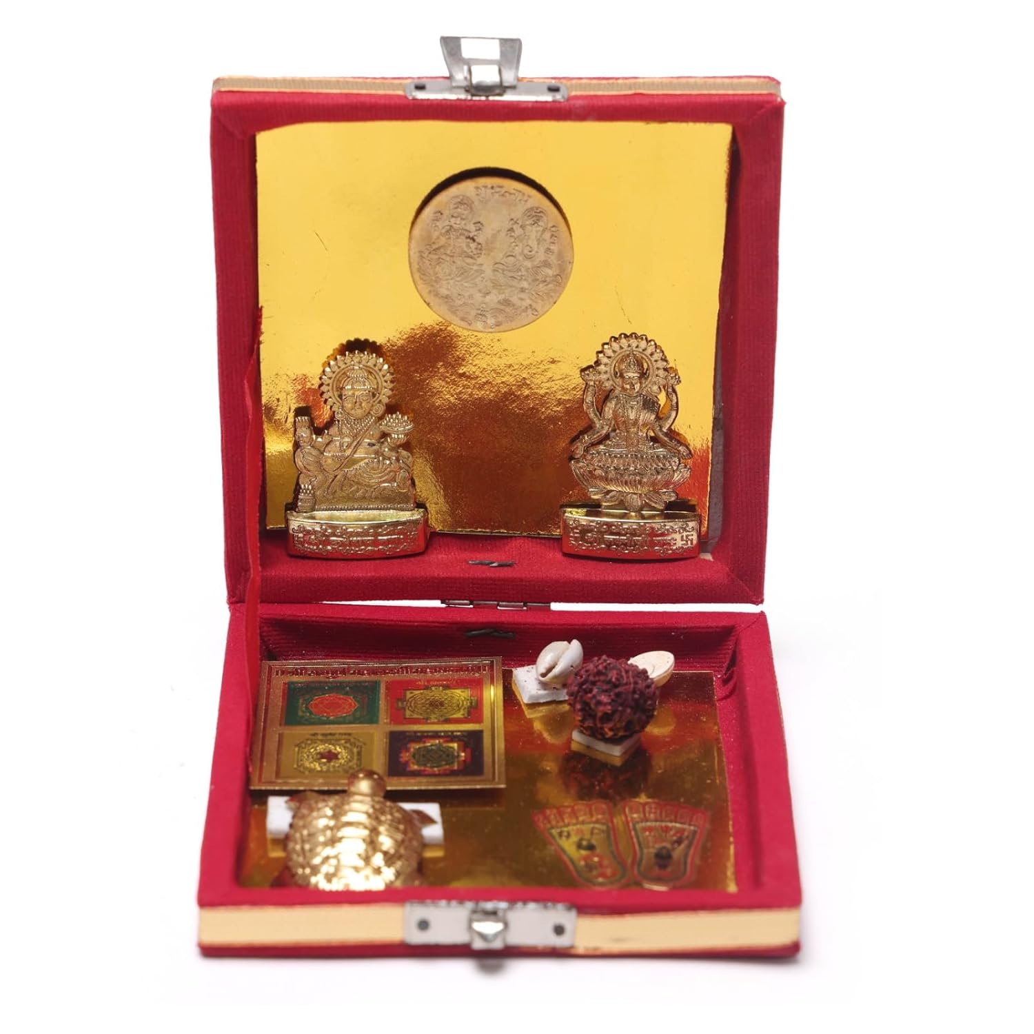 Laxmi Ganesh Religious Puja Box Set with Idols Yantra and Spiritual ...