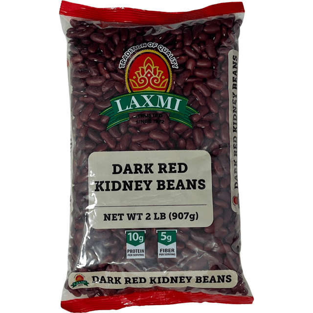 Laxmi Rajma Red Kidney Beans Dark - 2 Lb (907 Gm) - Walmart.com
