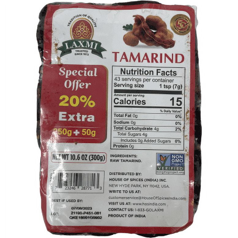 Laxmi Raw Tamarind Slab - Walmart.com
