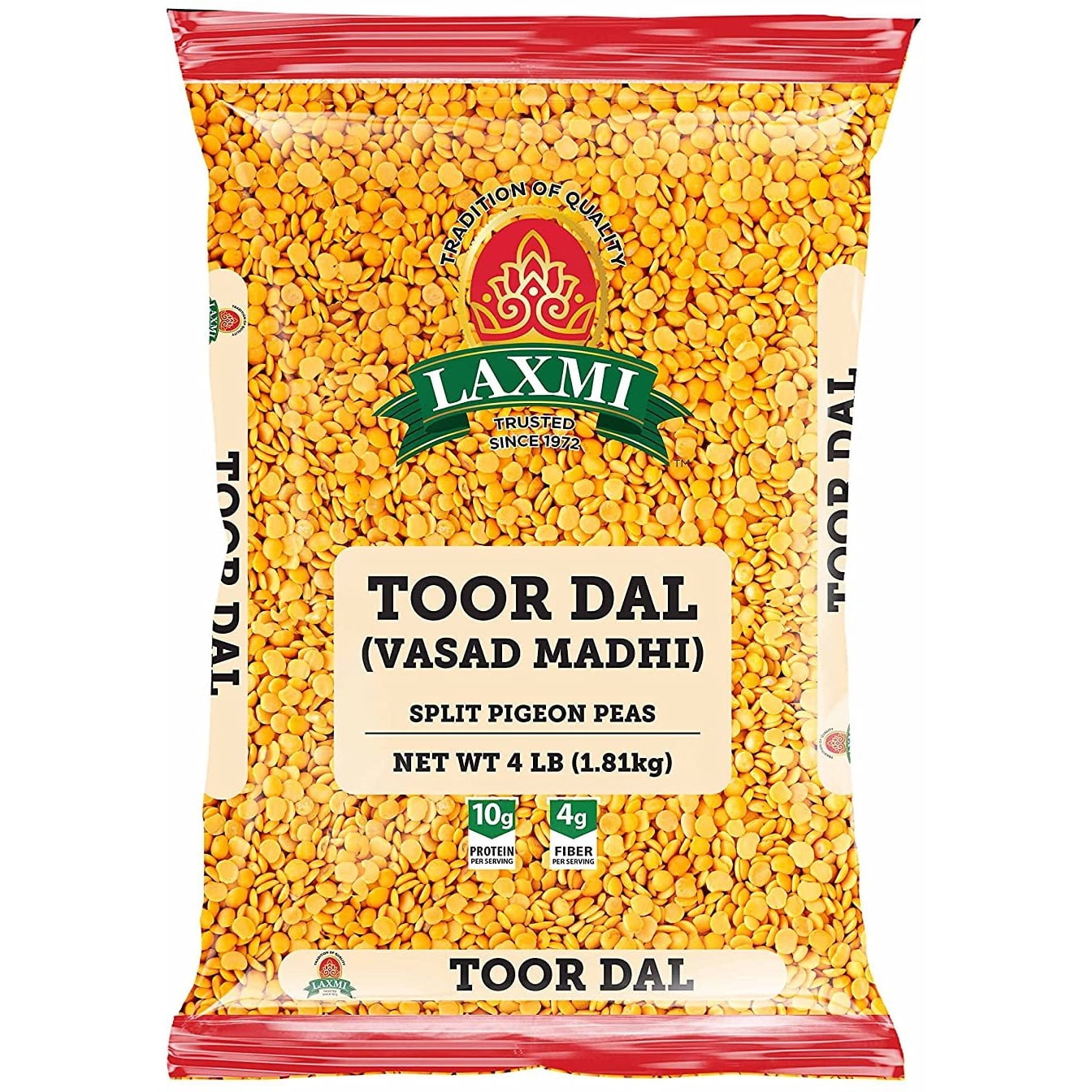Laxmi Toor Dal Plain 4 lb - Walmart.com