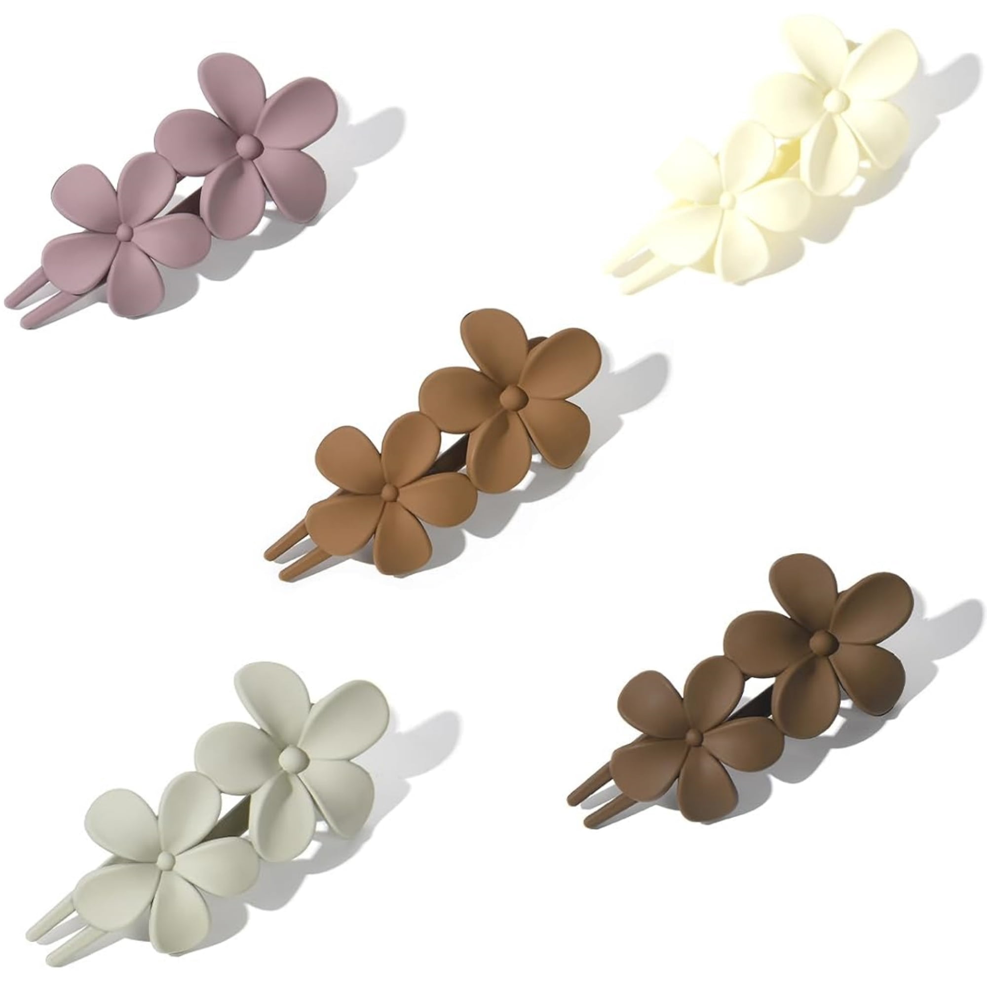 Lay Down Claw Clip for Women, 5Pcs Small Flat Hair Clips Comfortable ...