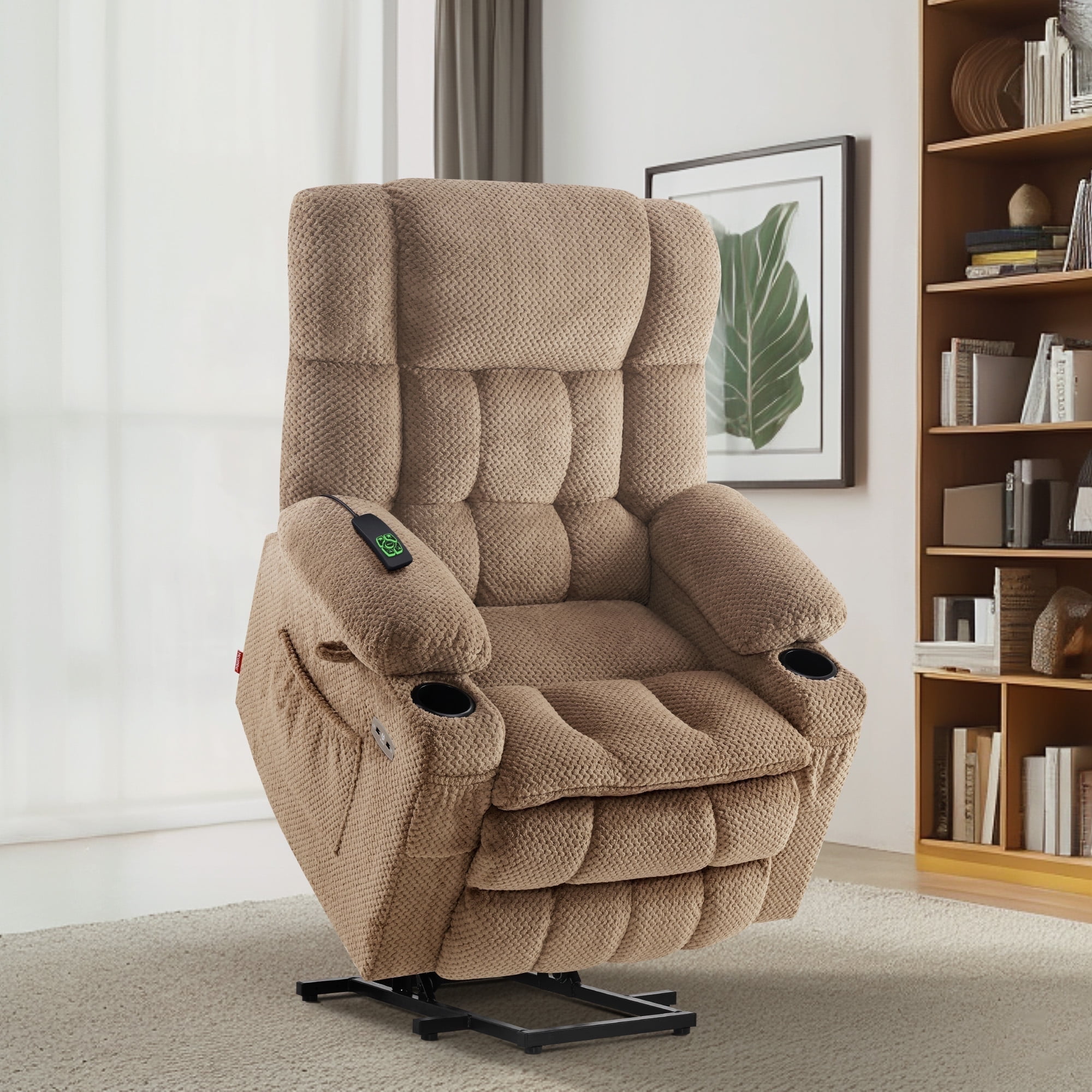 22.4" Seat Width Lay Flat Dual Motor Power Recliner Lift Chair with ...