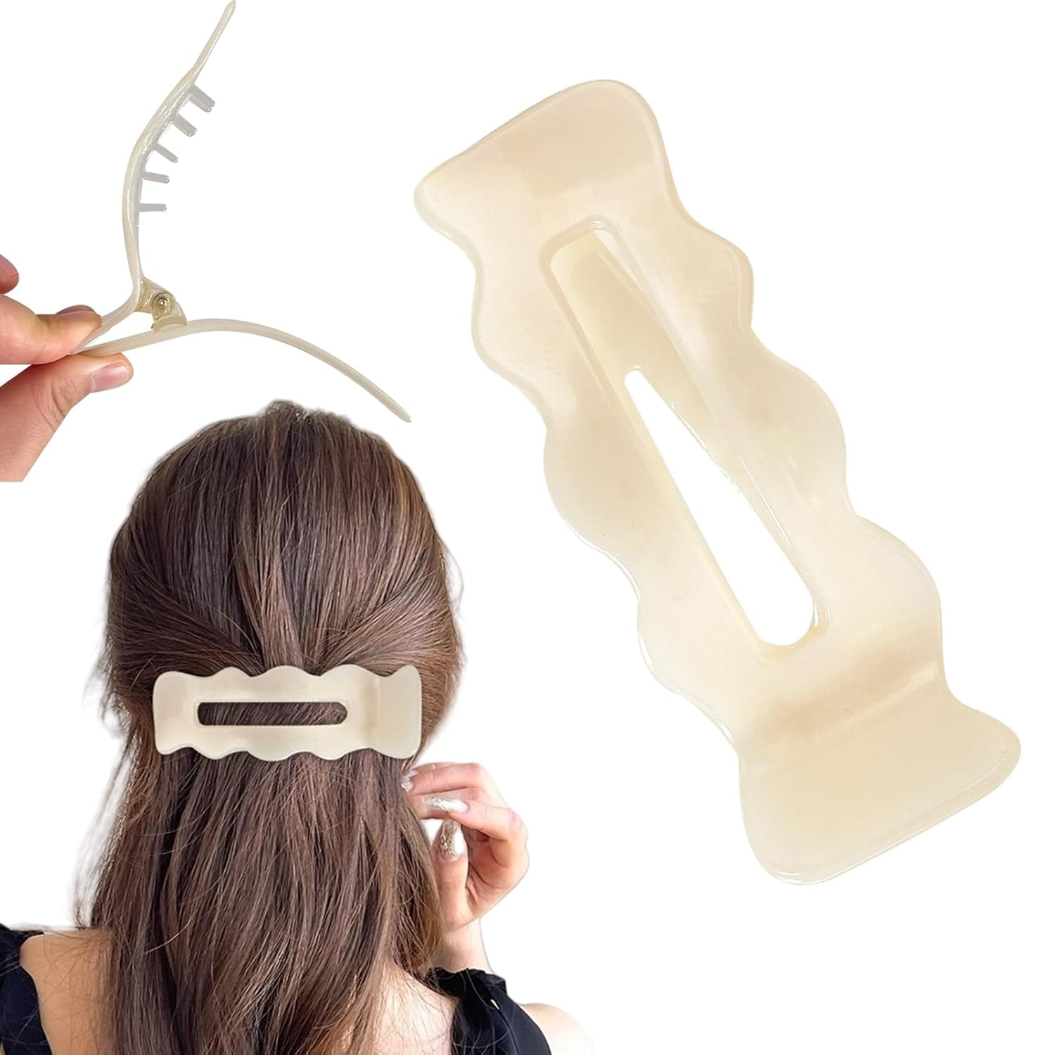 Lay Flat Hair Claw Clips for Women,Large Cellulose Acetate Alligator ...