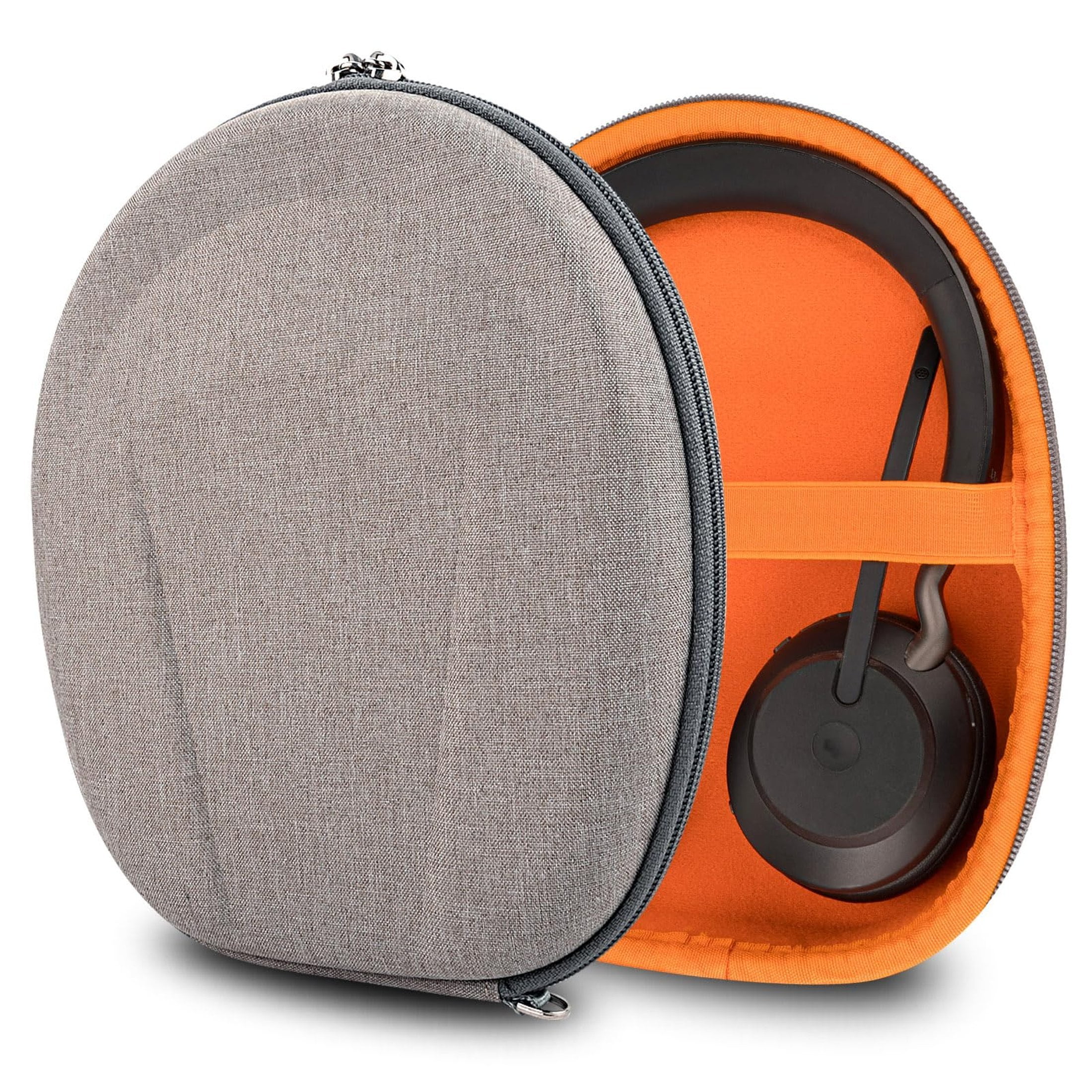 Lay Flat Hard Shell Headphones Case with Cable Storage for Jabra ...