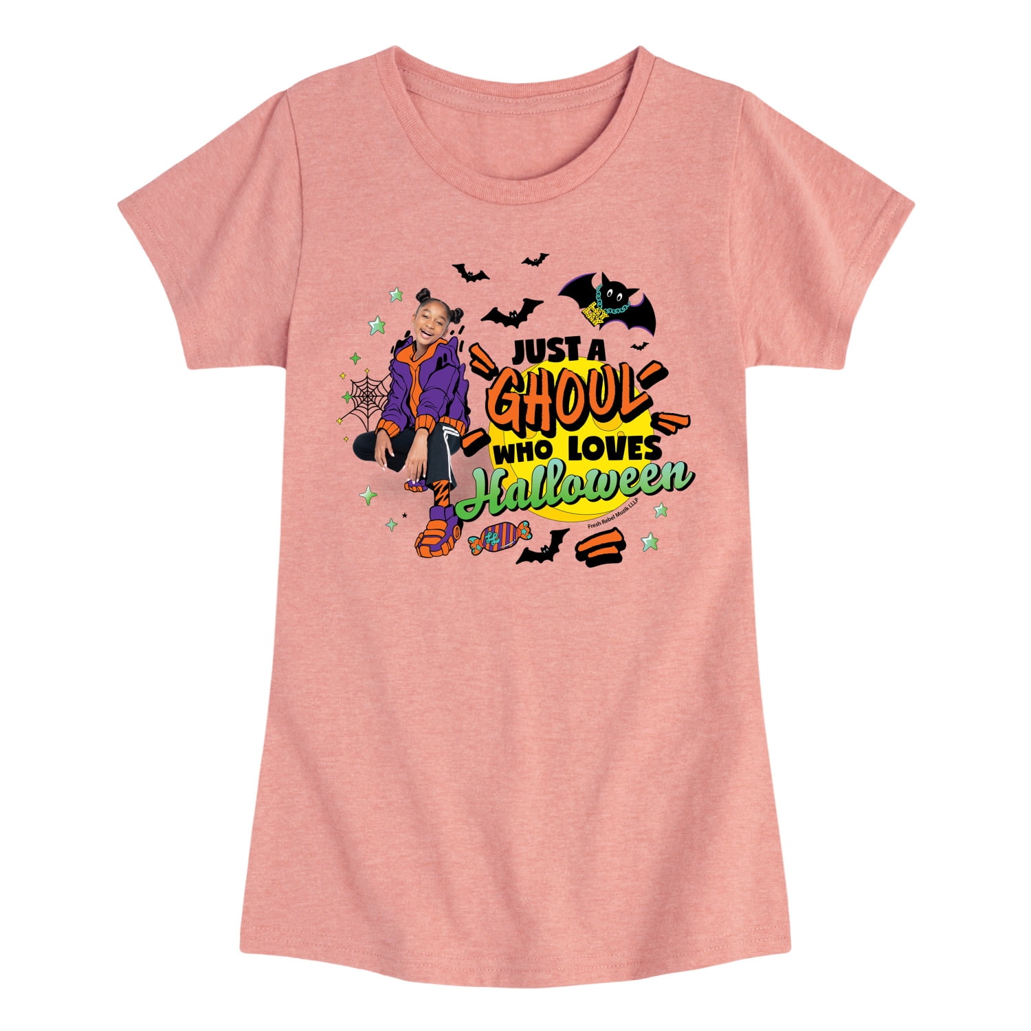 Lay Lay - Ghoul Who Loves Halloween - Youth Girls Short Sleeve Graphic ...