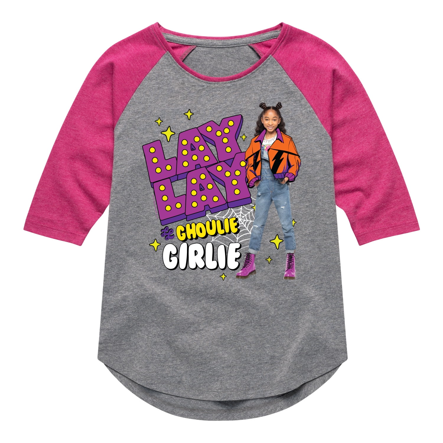 Lay Lay - Ghoulie Girlie - Youth Girls Raglan Graphic T-Shirt - Walmart.com