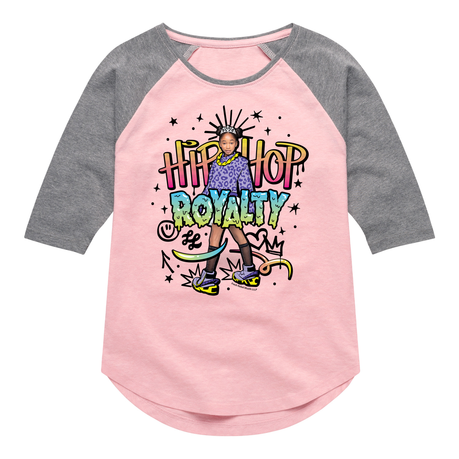 Lay Lay - Hip Hop Royalty - Youth Girls Raglan Graphic T-Shirt ...