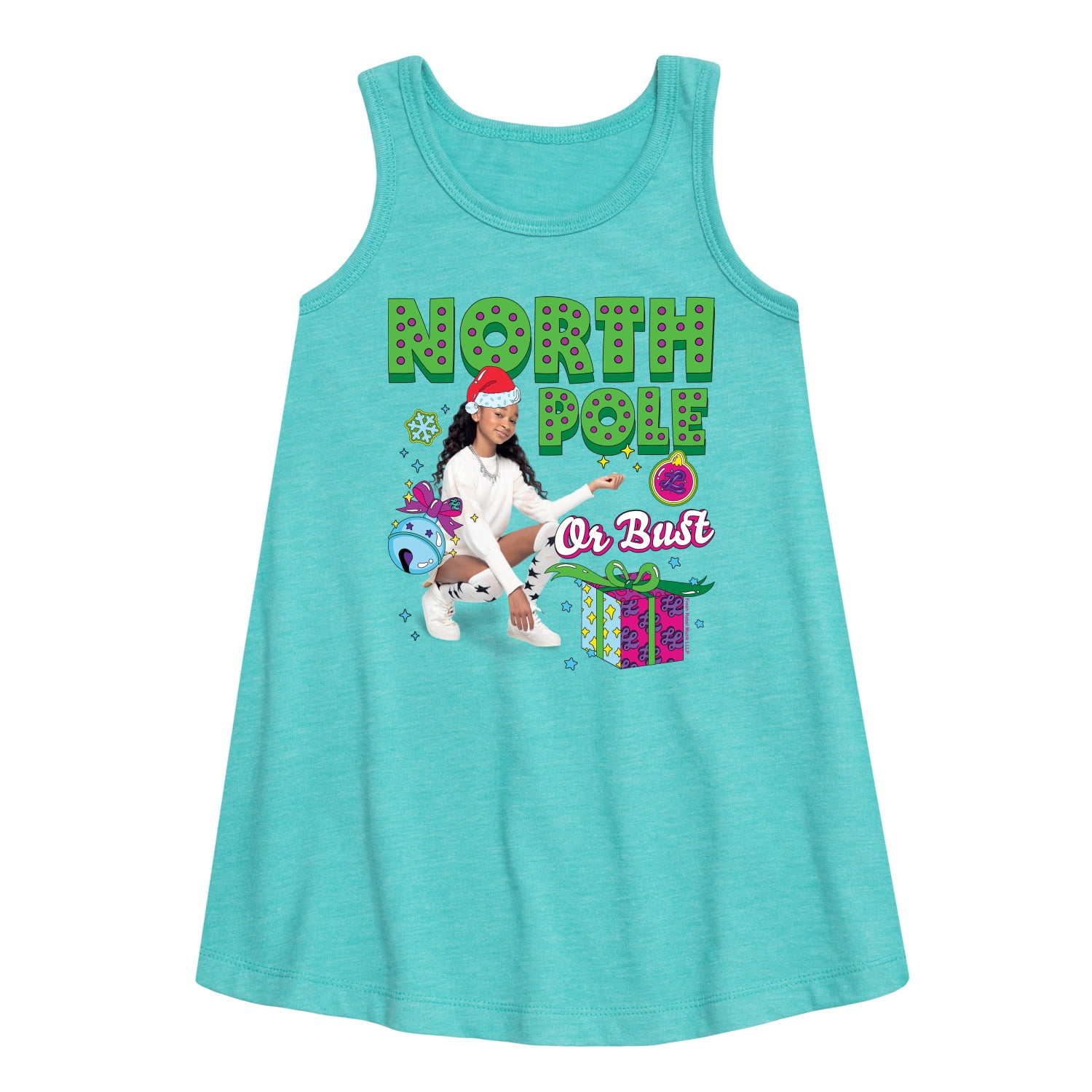 Lay Lay - North Pole Or Bust - Toddler and Youth Girls A-line Dress ...