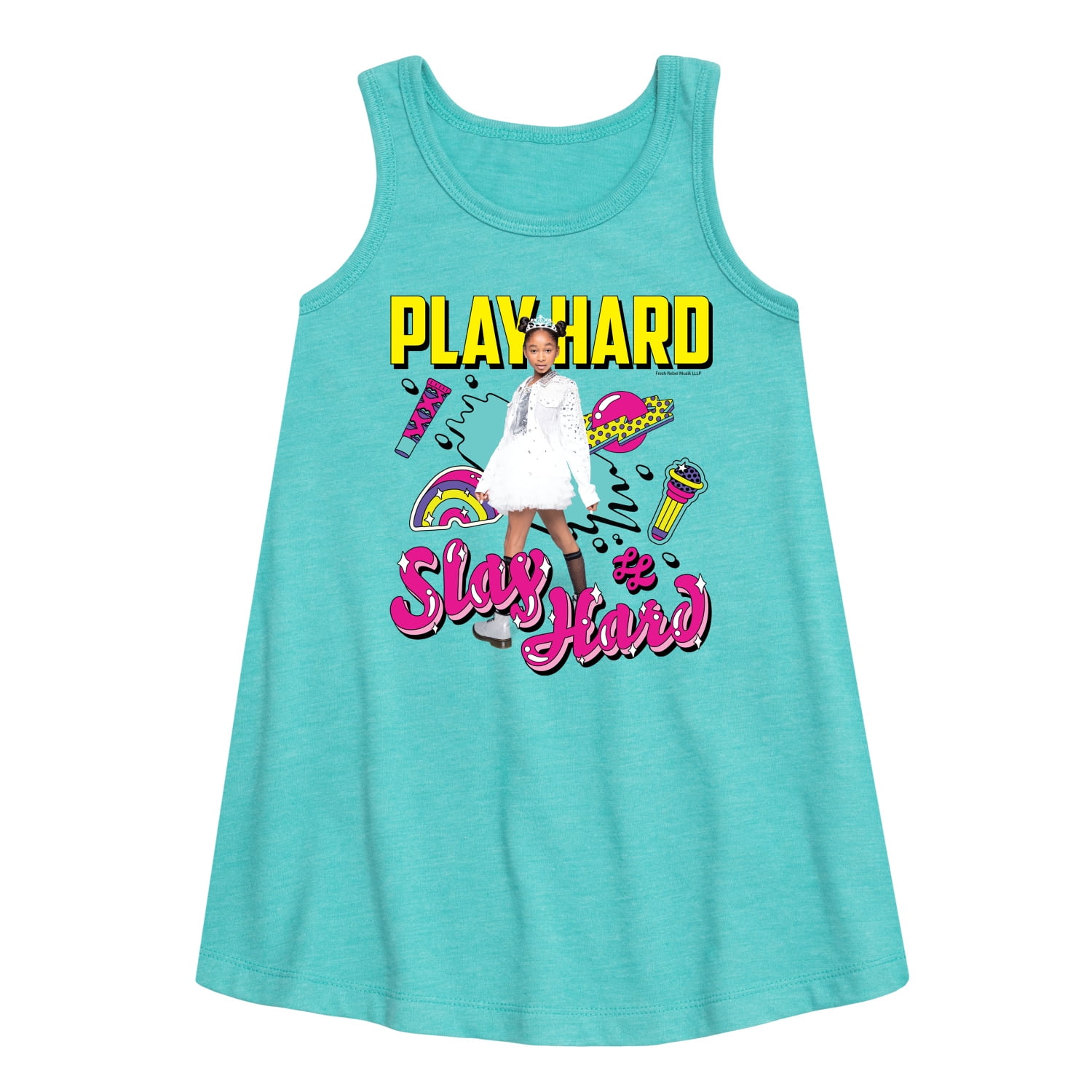 Lay Lay - Play Hard Slay Hard - Youth Girls A-line Dress - Walmart.com