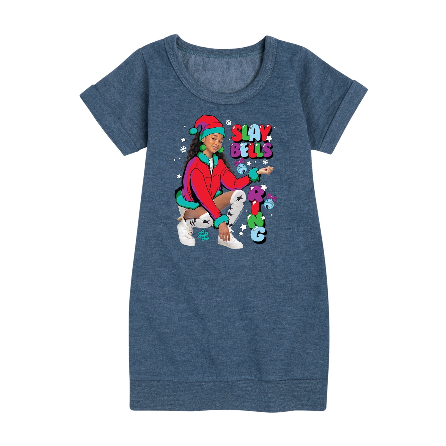 Lay Lay - Slay Bells Ring - Toddler And Youth Girls Fleece Dress ...