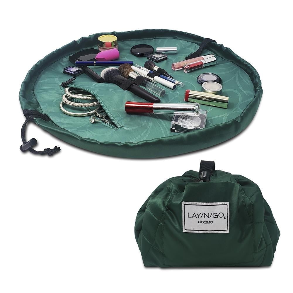 Lay-n-Go COSMO (20") Evergreen Drawstring Cosmetic Makeup Bag, Toiletry ...