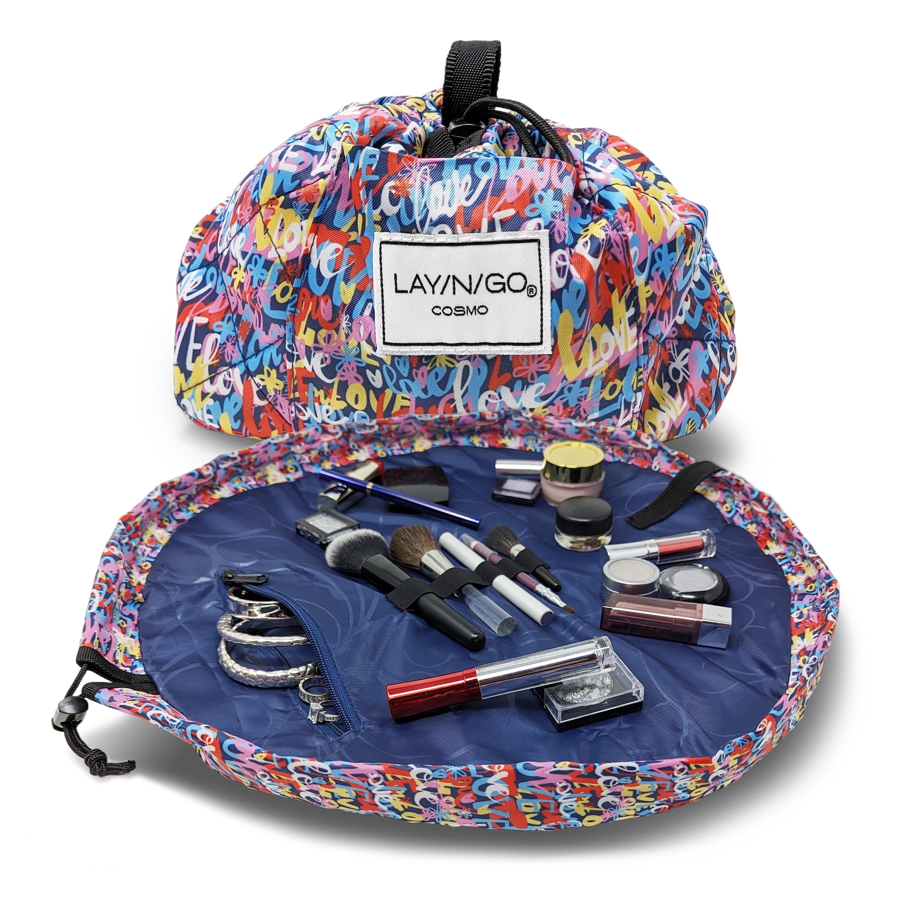 Lay-n-Go COSMO (20") Love Drawstring Cosmetic Makeup Bag, Toiletry ...