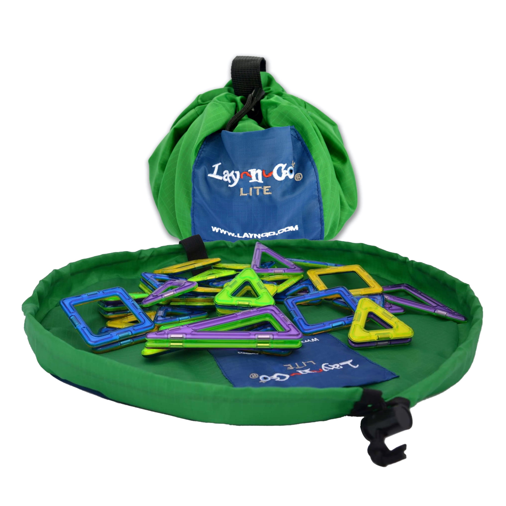 Lay-n-Go LITE (18") : Green Activity Play Mat, Drawstring Toy Storage ...