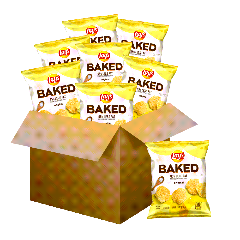 Lay's Baked Original Potato Chips, 1.125oz Individual Bags, Multipack ...