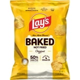 Lay's Oven Baked Original Potato Crisps, Less Fat Snack Chips, 1.875 oz ...