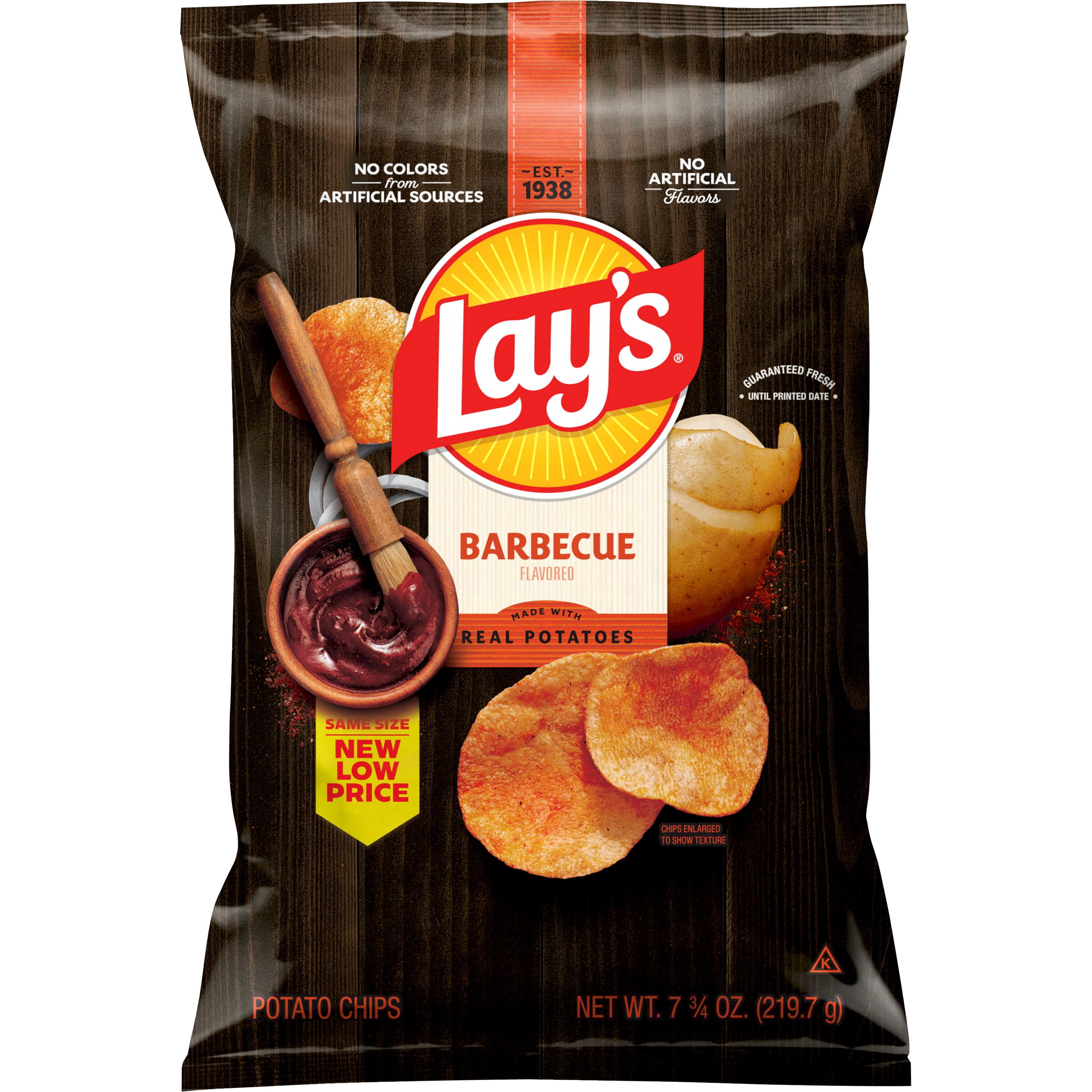 Lay's Barbecue Flavored Potato Chips, Savor the Sweet & Smoky Taste ...