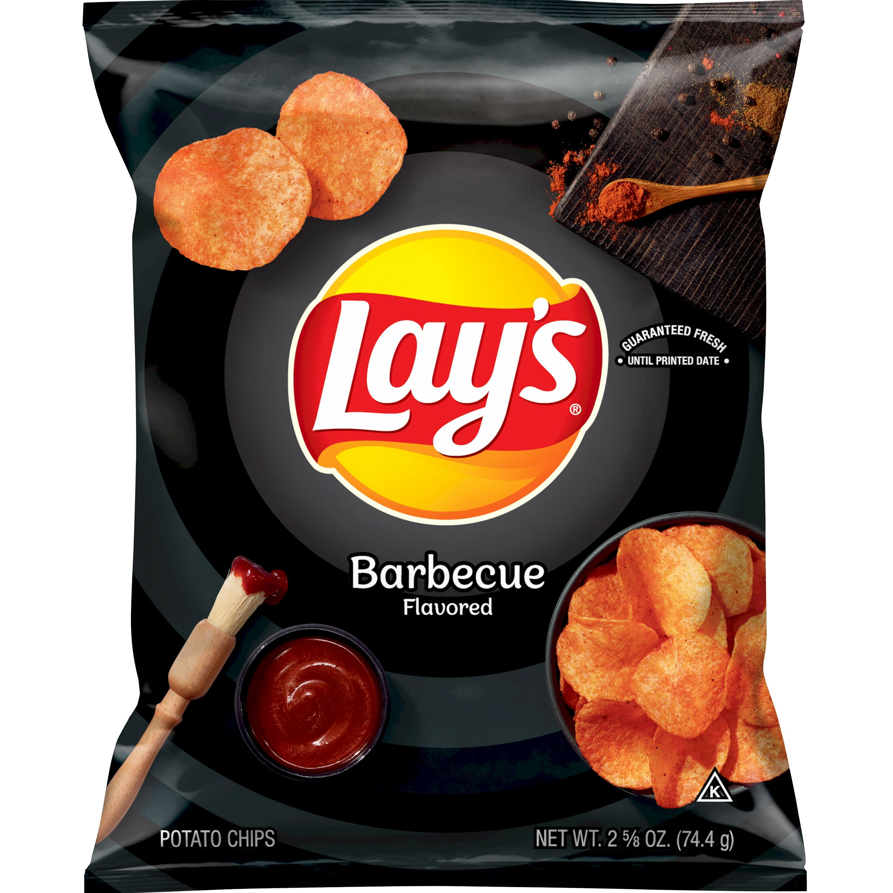 Lay's Barbecue Flavored Potato Chips Snack Chips, 2.625 oz Bag - Walmart.com