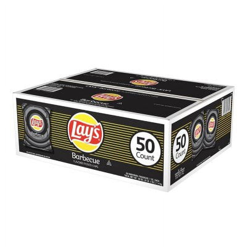Lay's Barbecue Potato Chips, 1 oz Bags, Pack of 50, Crispy Snack Flavor ...