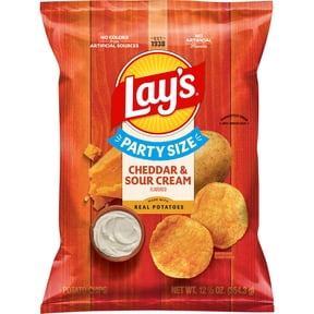 Lay's Cheddar & Sour Cream Flavored Potato Chips, 7.75 oz Bag - Crunchy ...