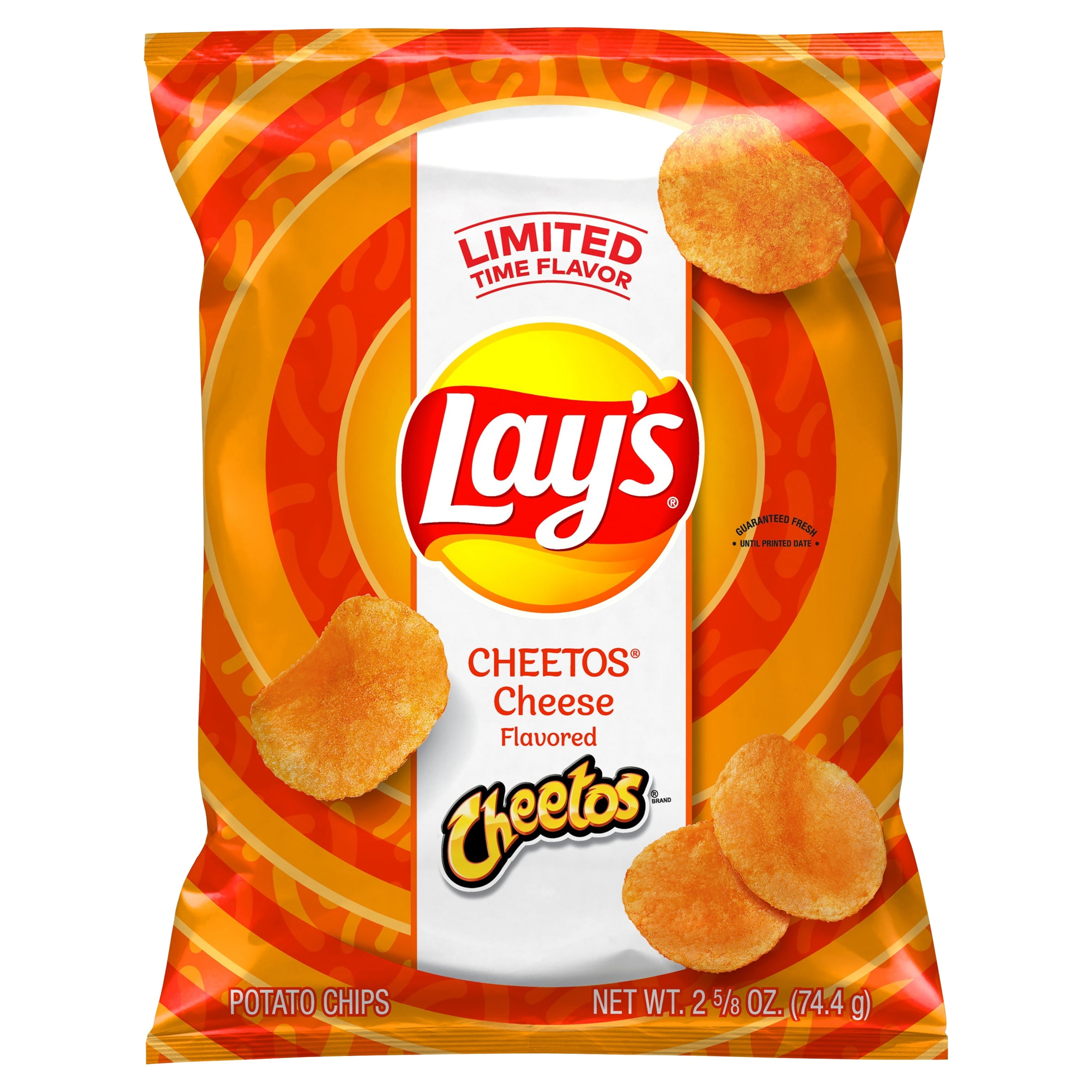 Lay's Cheetos Cheese Flavored Potato Chips, 2.63 Ounce Bag Single Pack ...